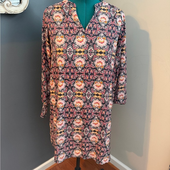 LOFT | Dresses | Loft Multicolor Long Sleeve Dress | Poshmark